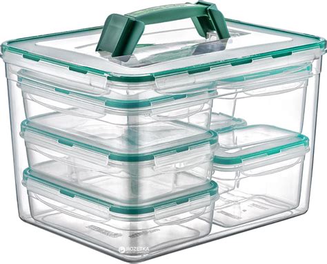 Набір контейнерів Irak Plastik Fresh Box Kombi Set з 8 шт прозорий 5366kmd Lc 385 фото