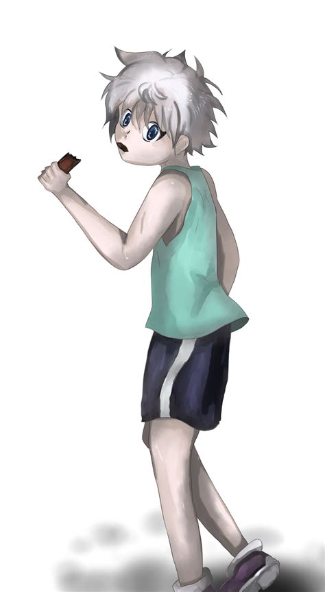 Killua Eating Chocolate Sketch R Hunterxhunter