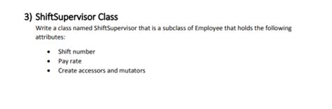 Use Python To Create This Program 1 Employee Class Write An Employee Class That Keeps Data