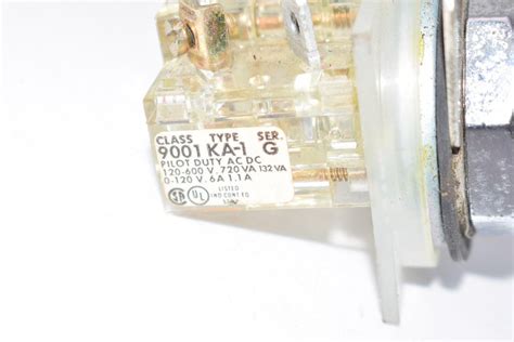 Square D 9001 Ka 1 Series G Pilot Duty Ac Dc 120 600v Switch