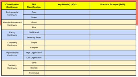 A Level Pe Aqa Skill Classification Powerpoint Teaching Resources