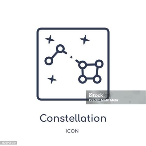 Linear Constellation Icon From Astronomy Outline Collection Thin Line Constellation Vector