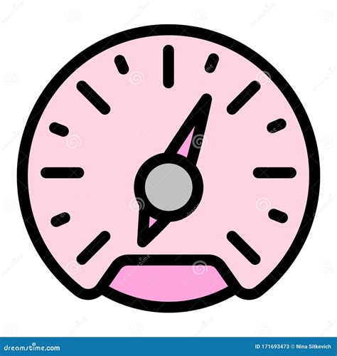 Arrow Speedometer Icon Outline Style Stock Vector Illustration Of Load Equipment 171693473