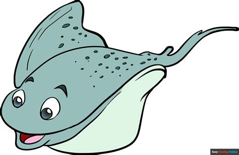 How To Draw A Stingray Really Easy Drawing Tutorial