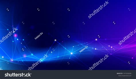 Vector Illustration Moleculeconnected Lines Dotstechnology On Stock Vector Royalty Free