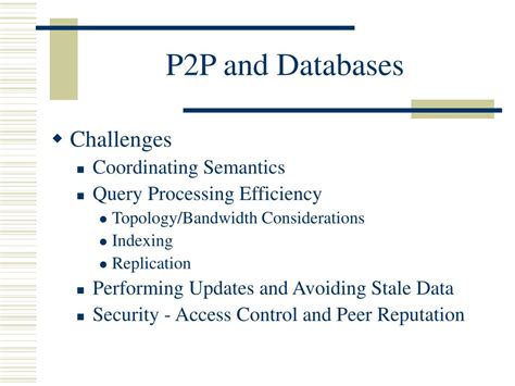 Ppt Peer To Peer Databases Powerpoint Presentation Free Download