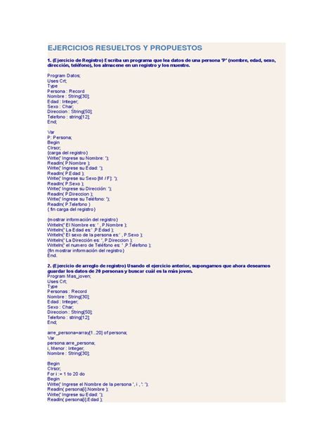 Ejercicios Resueltos Y Propuestos Pdf Programación De Computadoras Áreas De Informática