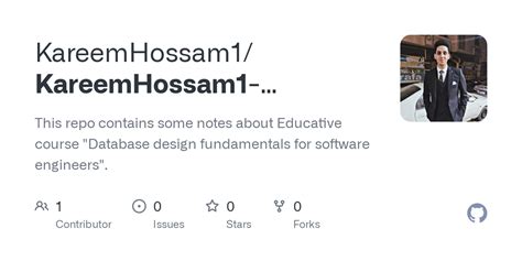 Github Kareemhossam1kareemhossam1 Database Design Fundamentals For Software Engineers