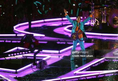 Prince Performs During The Pepsi Halftime Show At Super Bowl Xli