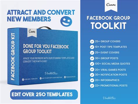 Facebook Group Toolkit Facebook Group Posts Facebook Templates Canva