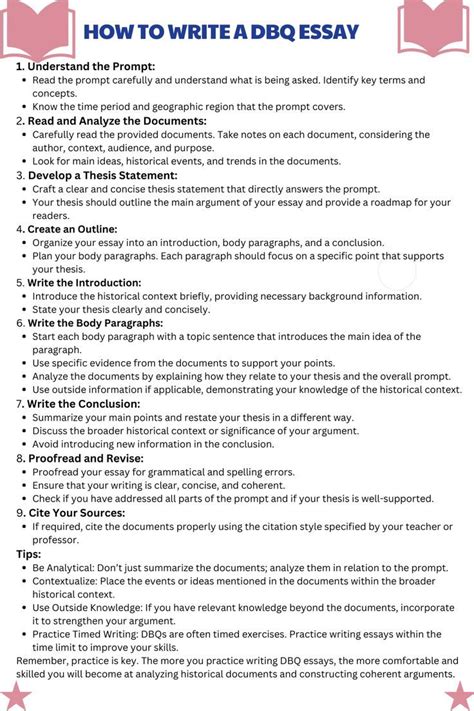 how to write a dbq essay step by step guide