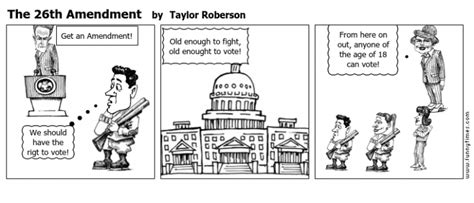 26th Amendment Political Cartoon 1971