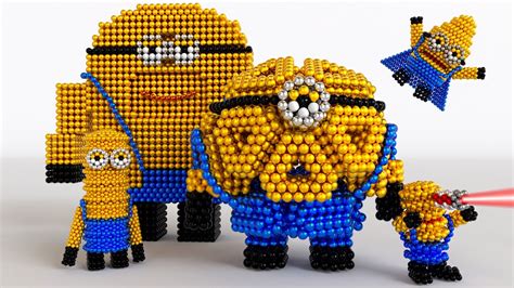 Making Mega Minions With Magnetic Balls Jerry Dave Tim Gus Y Mel Despicable Me 4 Youtube