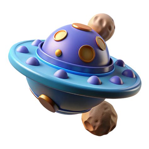 Spacecraft With Asteroids 3d Render A Dynamic Depiction Of A Spacecraft Navigating A World Of