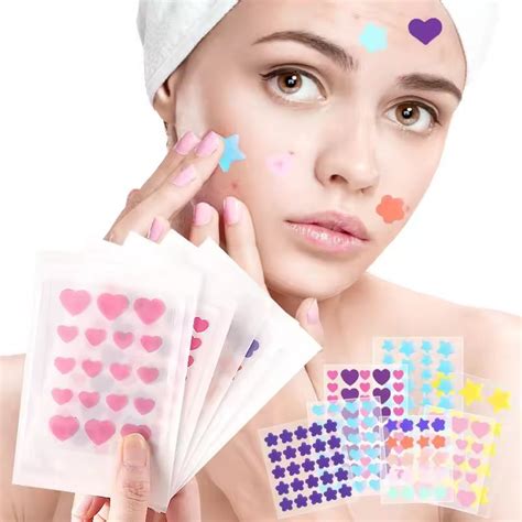 Private Label Profile Shaped Colored Hydrocolloid Star Acne Patch For Cystic Acne Star Acne