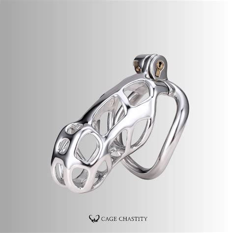 Custom Cobra Chastity Cage Steel Gold And Titanium