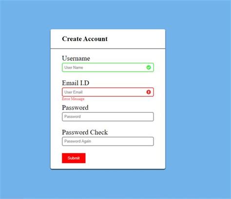 Creating Interactive Web Forms With Javascript Validation
