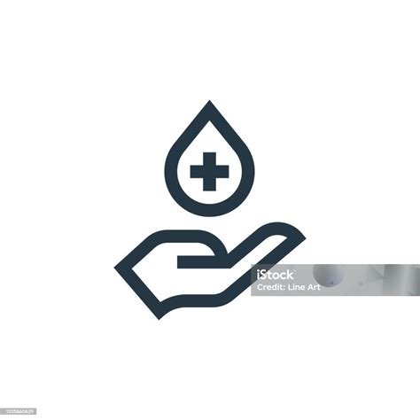 간호 개념에서 혈액 기증 아이콘 벡터 혈액 기증 편집 가능한 뇌졸중의 얇은 선 그림 웹 및 모바일 앱 로고 인쇄 미디어에 사용하기 위한 혈액 기부 선형 기호 가방에 대한