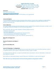 AppliedML Template Syllabus Pdf Applied Machine Learning CIS 4930