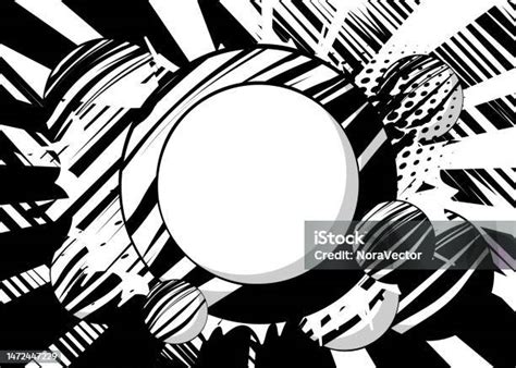 만화책 흑백 광고 배경 텍스트에 대한 빈 구가 있는 만화 프레젠테이션 포스터 추상적인 바쁜 공간 복고풍 팝 아트 스타일 고풍스런에 대한 스톡 벡터 아트 및 기타 이미지