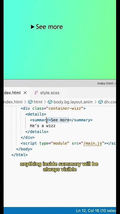 Expandable Content With Pure Html Javascript Webdevelopment Programming Vscode Coding Css