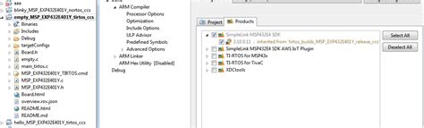 rtos msp432e401y compilation error while creating new ti rtos based