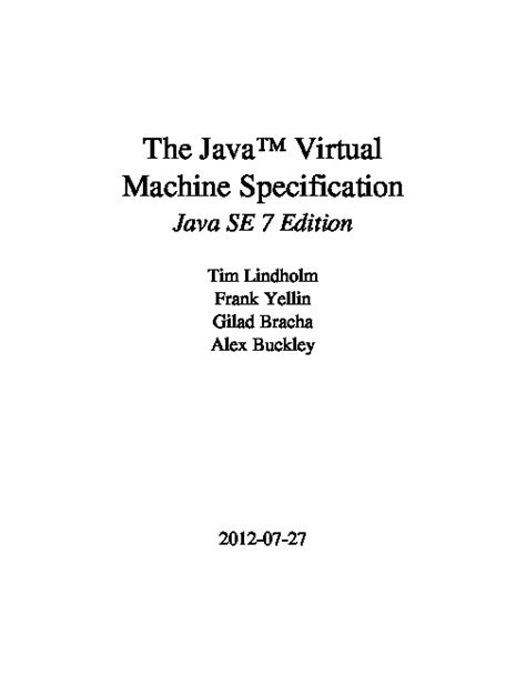 the java virtual machine specification java se 7 edition [pdf