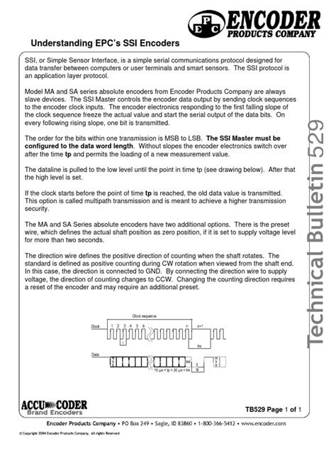 Encoders Tipo Ssi Simple Sensor Interface Pdf