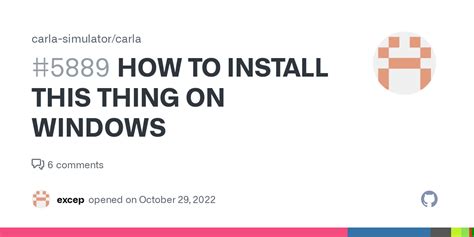 How To Install This Thing On Windows · Issue 5889 · Carla Simulator