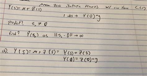 I Am Attempting To Find The Kriging Predictor Yhat At Vector S0 While Vector S0 Vector 0