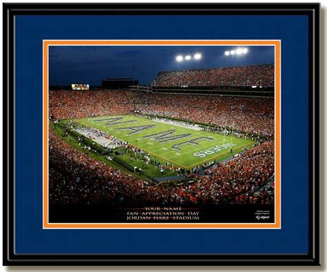 Auburn Tigers Your Name On The Field Framed Picture Auburn Tigers