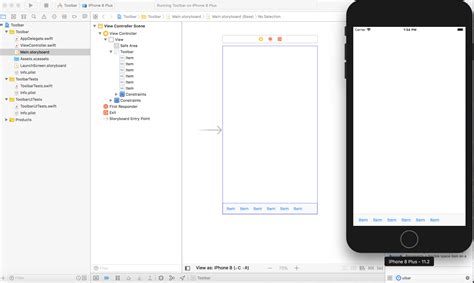 Ios Toolbar Is Not Displaying On Iphone 8 Plus Simulator Stack Overflow