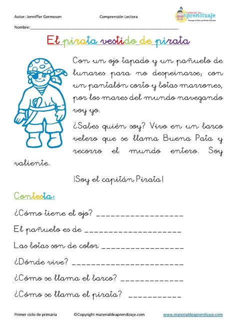 Fichas De Comprension Lectora Para Primaria Lectura Comprension Images