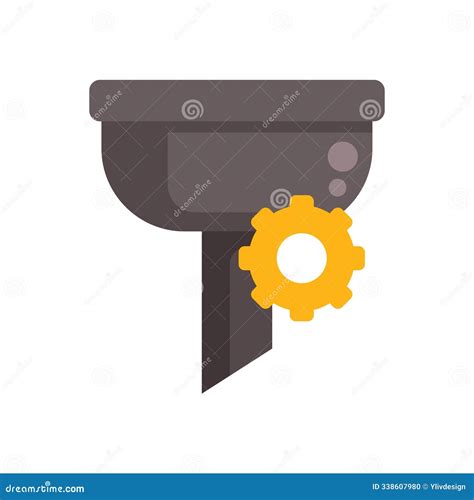 Sales Funnel Optimization Showing Lead Conversion With Gear Icon Stock Illustration