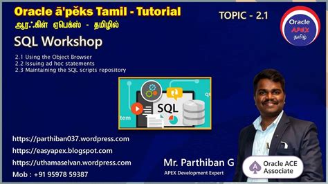 2 2 oracle apex object browser tutorial tamil youtube