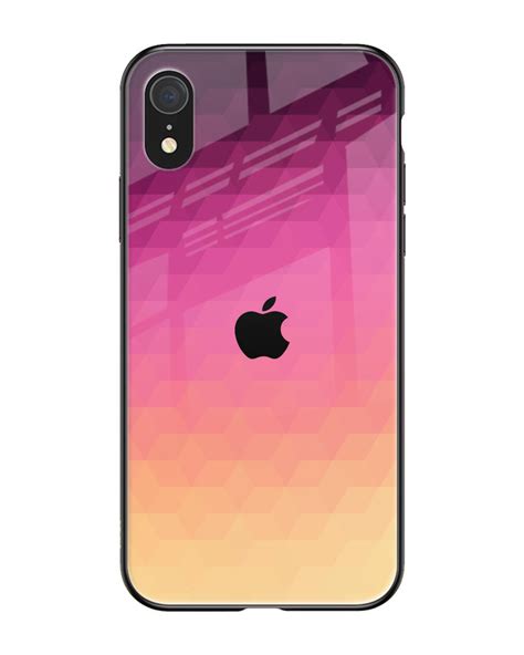Buy Geometric Pink Diamond Premium Glass Case For Apple Iphone Xr