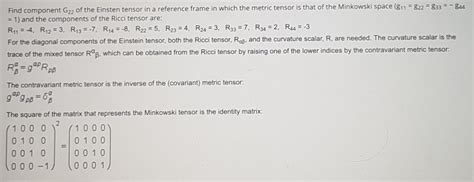 Solved In Minkowski Space A Contravariant Tensor Of Order