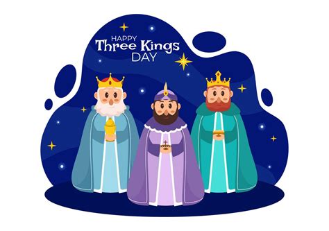 Happy Three Kings Day Vector Illustration To Faith On The Divinity Of
