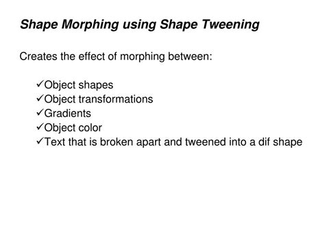 Ppt Shape Tweening Powerpoint Presentation Free Download Id 3737232