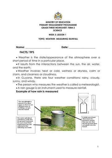 Grade 3 Science Weeks 5 8 Worksheets Term 2