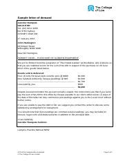 Letter Of Demand For Unpaid Garden Equipment Purchase Course Hero