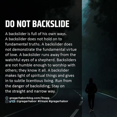 Do Not Backslide Message Bible Bible Study Notes Keep The Faith