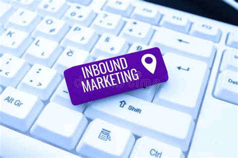 Sign Displaying Inbound Marketingprocess Of Attracting The Attention Of Customers Word For