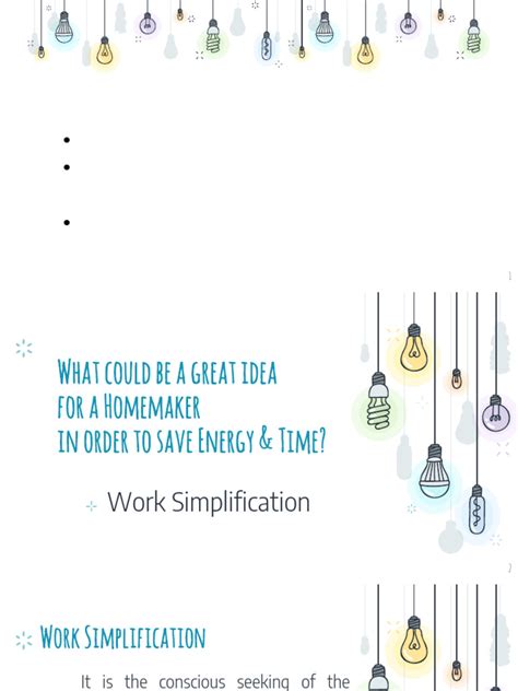 Work Simplification Pdf