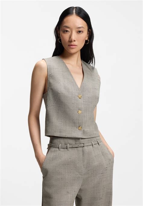 Boss Julinia Weste Open Miscellaneous Grau Zalando