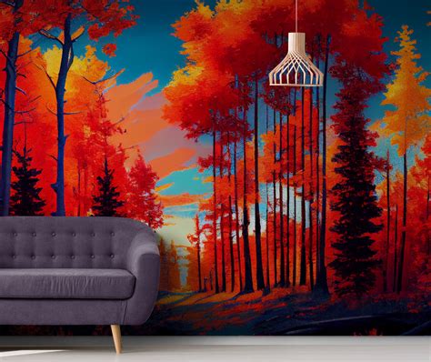 Papier Peint Paysage Forêt Modern Le Monde Du Papier Peint