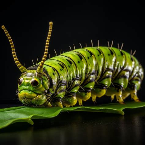 Captivating Visual Storytelling A Stunning Caterpillar In The Style Of