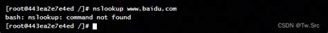 bash nslookup command not found怎么解决？ bash nslookup command not