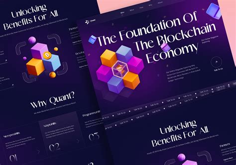 blockchain landing page on behance