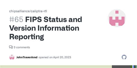 Fips Status And Version Information Reporting · Issue 65